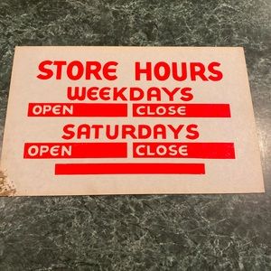 Wall Decor | Vintage Double Sided Store Hours 5 Tax Sign | Poshmark